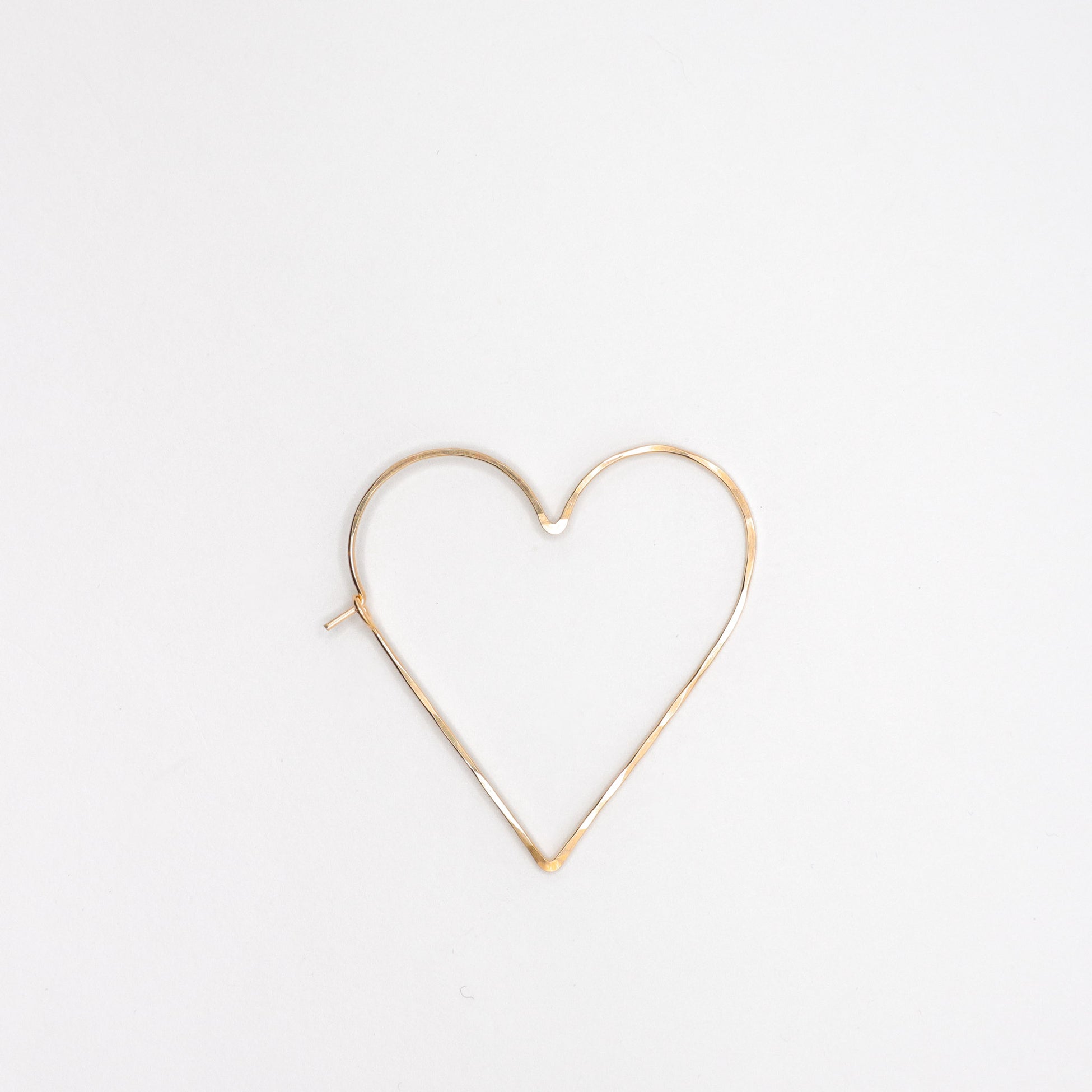 Single (1) Heart Hoop Earring | Handmade Jewelry by Collective Hearts
